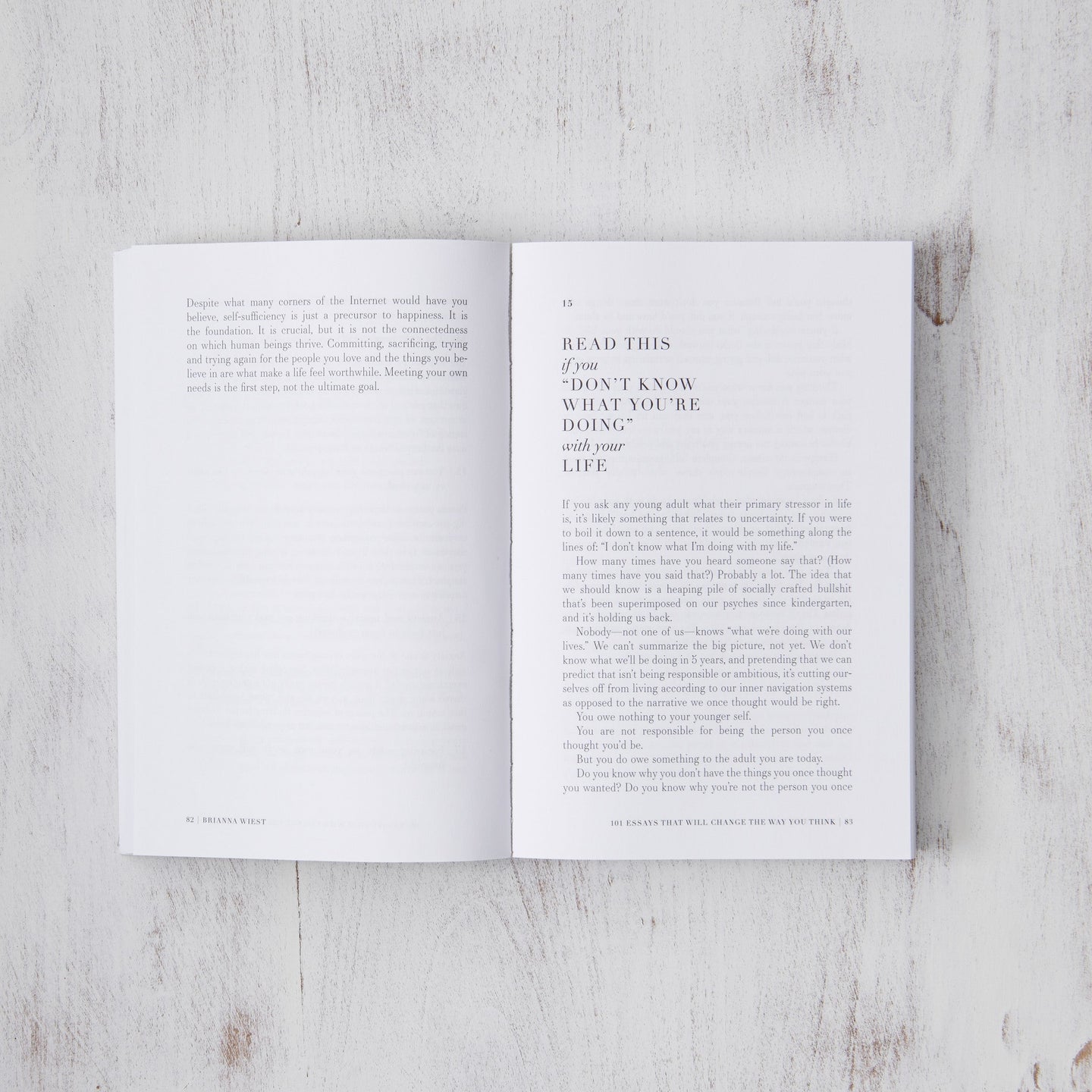 101 Essays That Will Change The Way You Think by Brianna Wiest | Shop ...